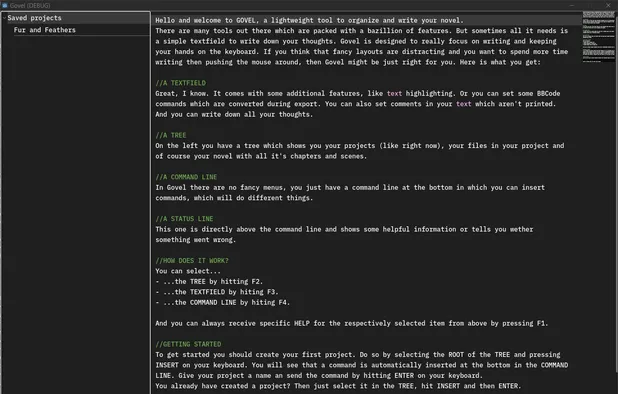 Govel: Lightweight novel writing and organizing software designed with ...