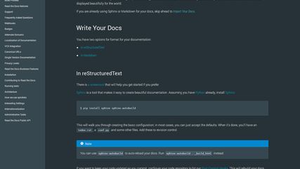 Read The Docs: Create, host, and browse documentation | AlternativeTo