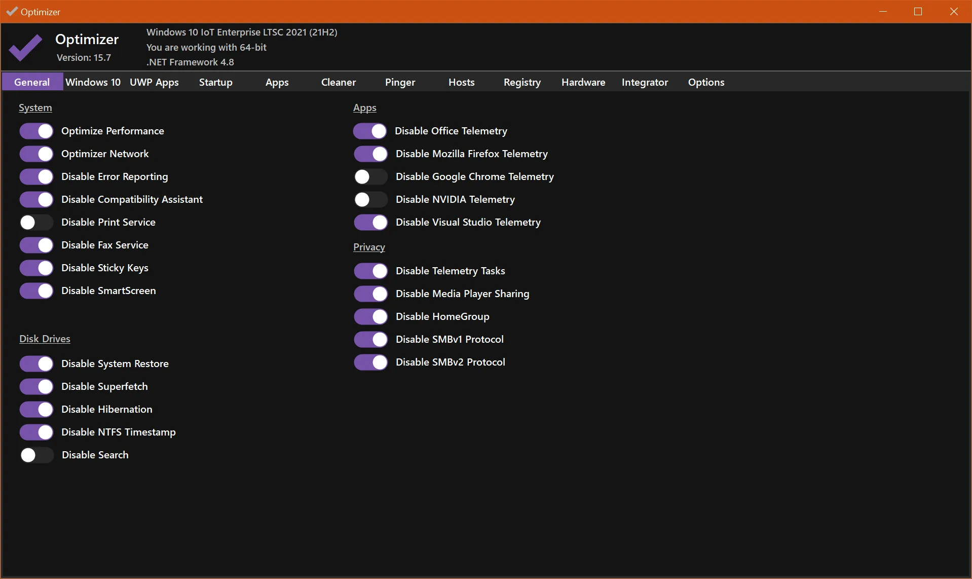Optimizer: Welcome to Optimizer, an advanced configuration | AlternativeTo