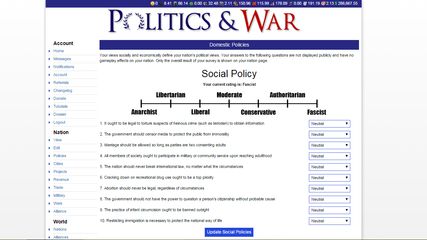 Politics & War: Nation simulation mmo. You can create your own nation ...