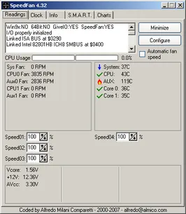 SpeedFan: Program that monitors voltages, fan speeds and temperatures ...