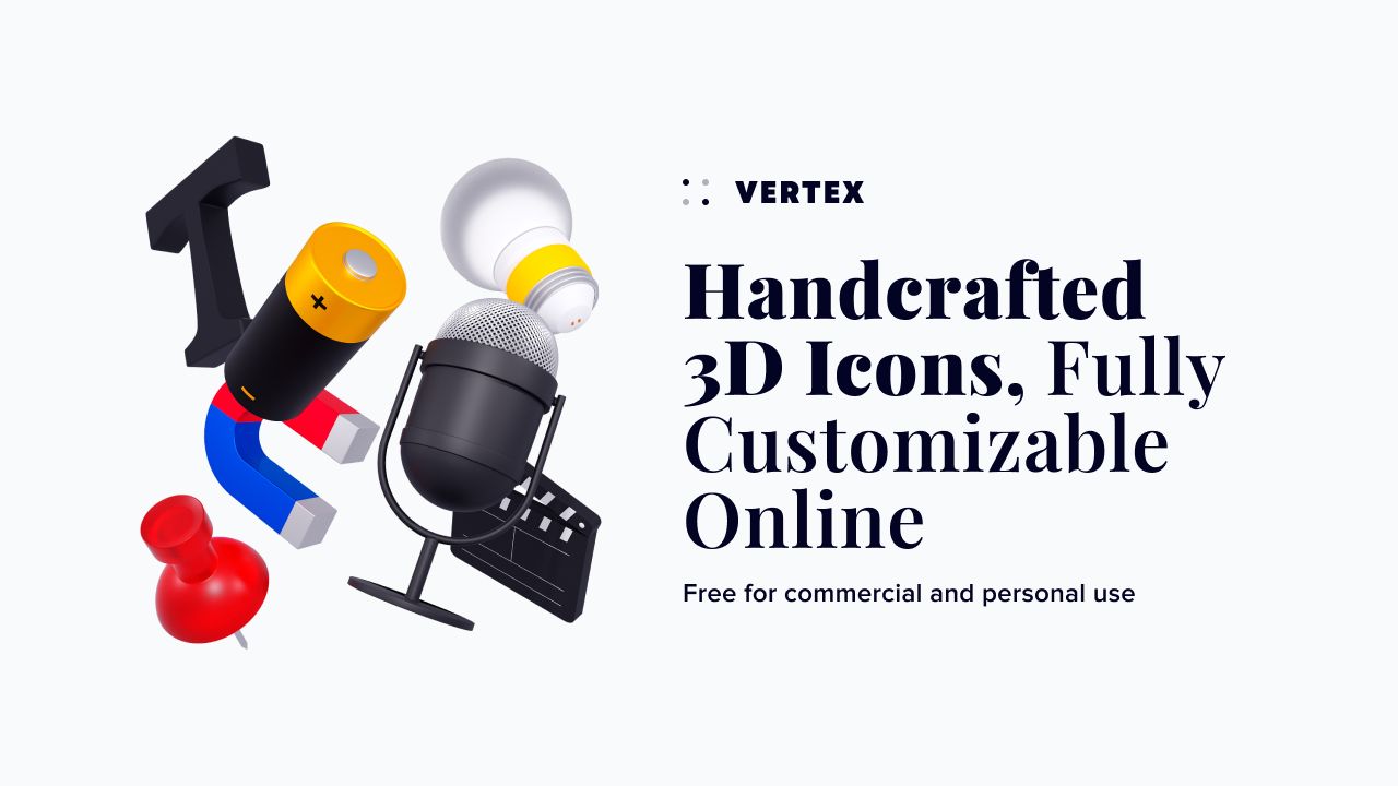 Vertex: Handcrafted 3D Icons, Fully Customizable Online | AlternativeTo