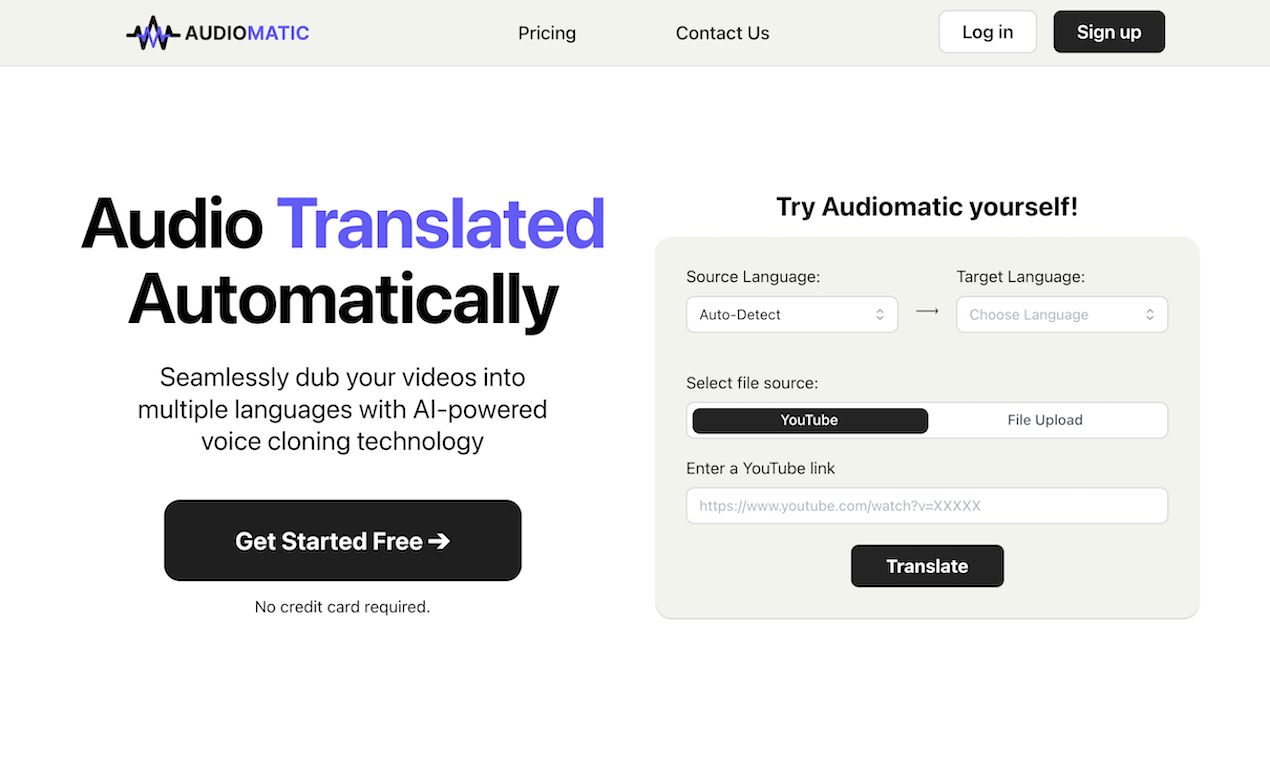 Audiomatic: Seamlessly dub your videos into multiple languages with AI ...