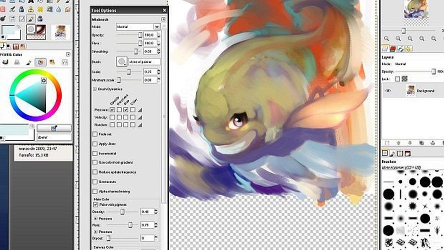 Gimp Painter: GIMP with modified and enhanced workspace focused on ...
