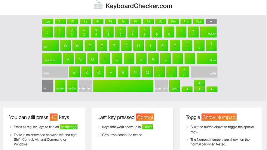 Keyboard Checker: Simple browser tool to check if all your keys work ...