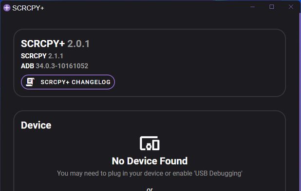 SCRCPY+: A simple GUI for SCRCPY and other ADB functions | AlternativeTo