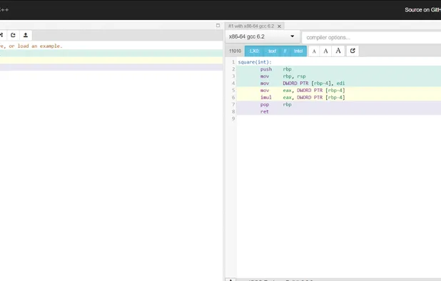 Compiler Explorer: Experiment with C++ code by compiling to Assembly ...