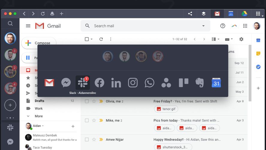 Shift: Email client that makes navigating between Mail, Calendar, Drive ...