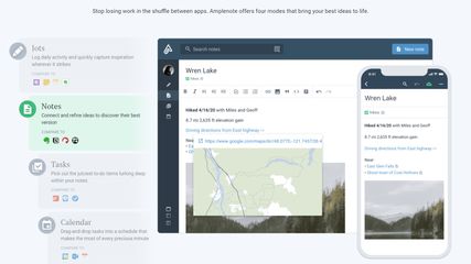 Amplenote: Allows you to take notes and link those notes to functional ...