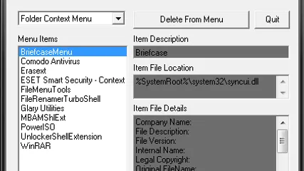 Context Menu Editor: Can view and delete links to | AlternativeTo