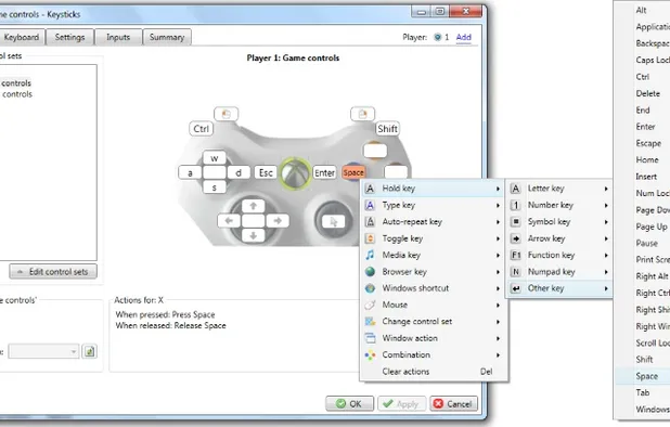 Keysticks: Game controller for PC tasks with wireless support ...