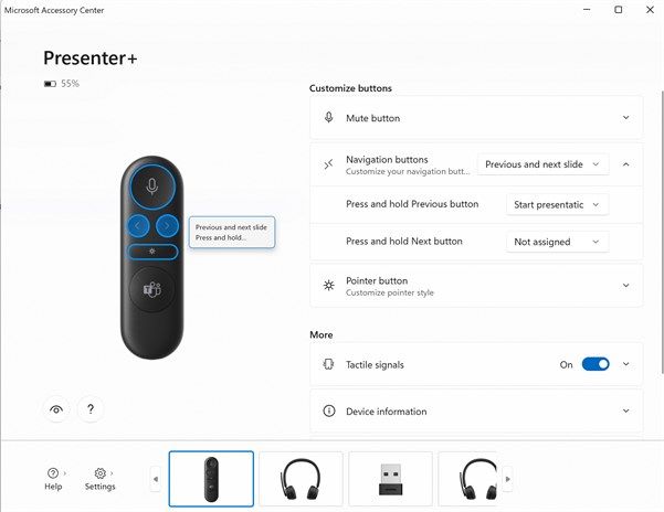 Microsoft Accessory Center: New all-in-one app to customize settings ...