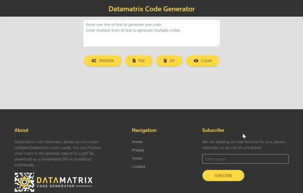 Datamatrix Code Generator: Allows you to create multiple Datamatrix ...