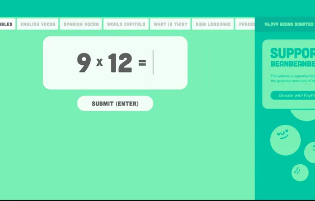 BeanBeanBean: This website donates 3 beans to charity for each quiz ...