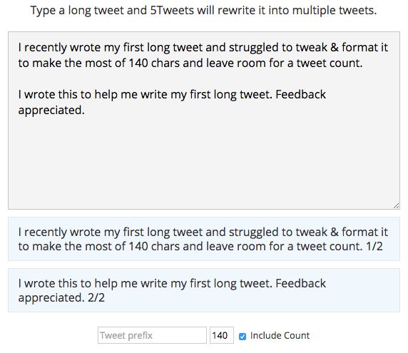 5Tweets.com: Type a long tweet and 5Tweets will rewrite it into ...