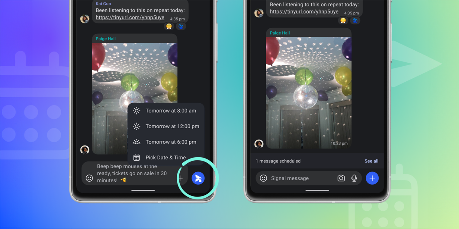 Signal introduces new message scheduling feature | AlternativeTo