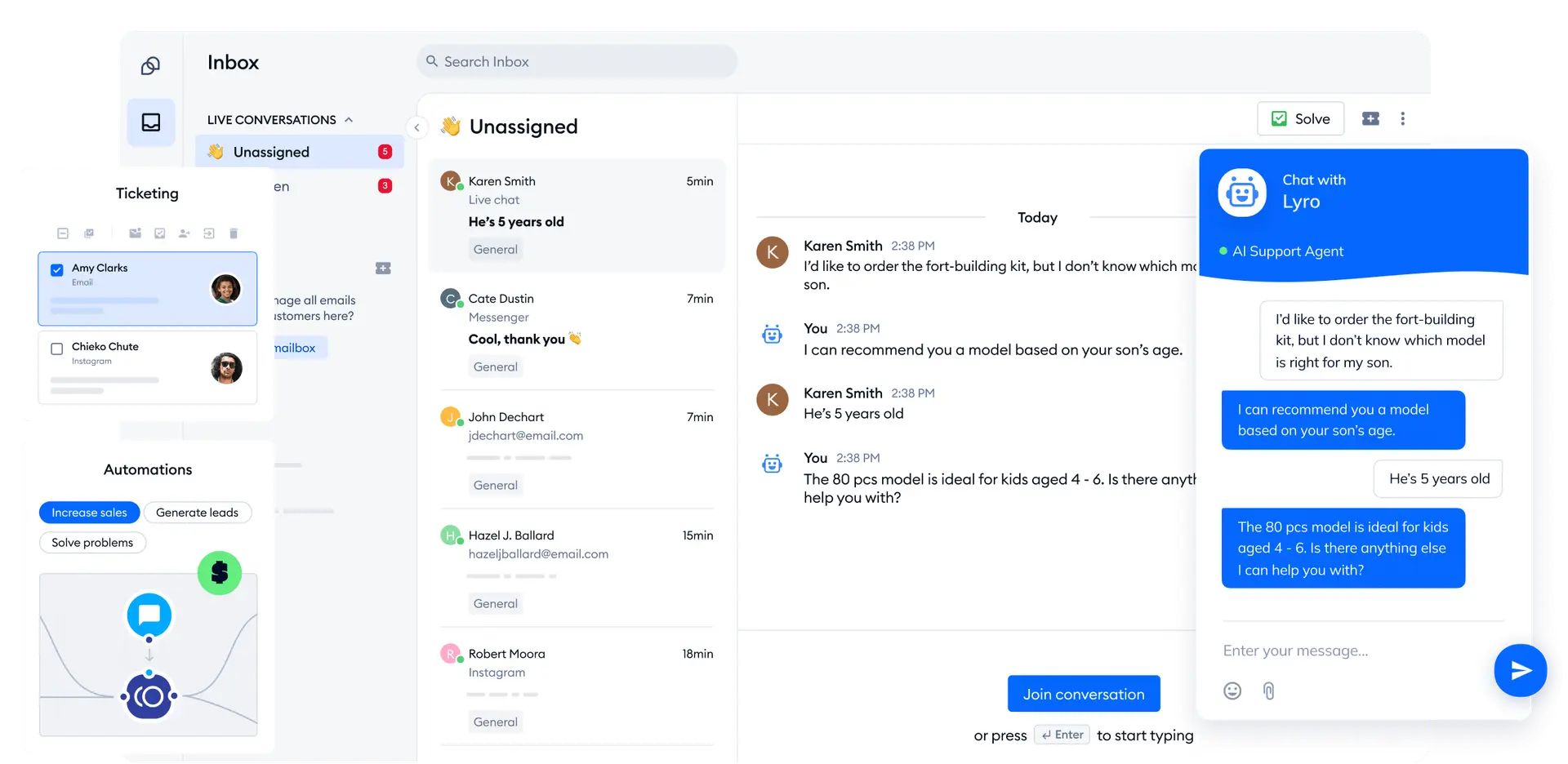Tidio : Live chat and chatbot platform using AI for support | AlternativeTo