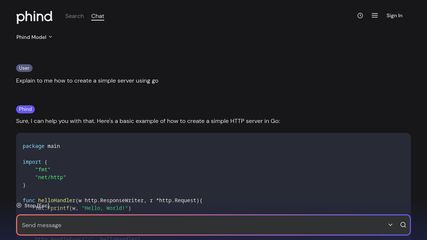 Phind: AI-powered answer engine for developers that searches the internet and gives | AlternativeTo