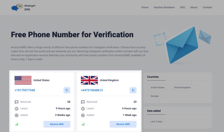 AnonymSMS: Totally free online service whereby you can receive SMS messages online | AlternativeTo