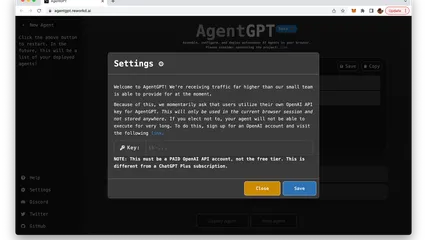 AgentGPT: Assemble, configure, and deploy autonomous AI Agents in your browser | AlternativeTo