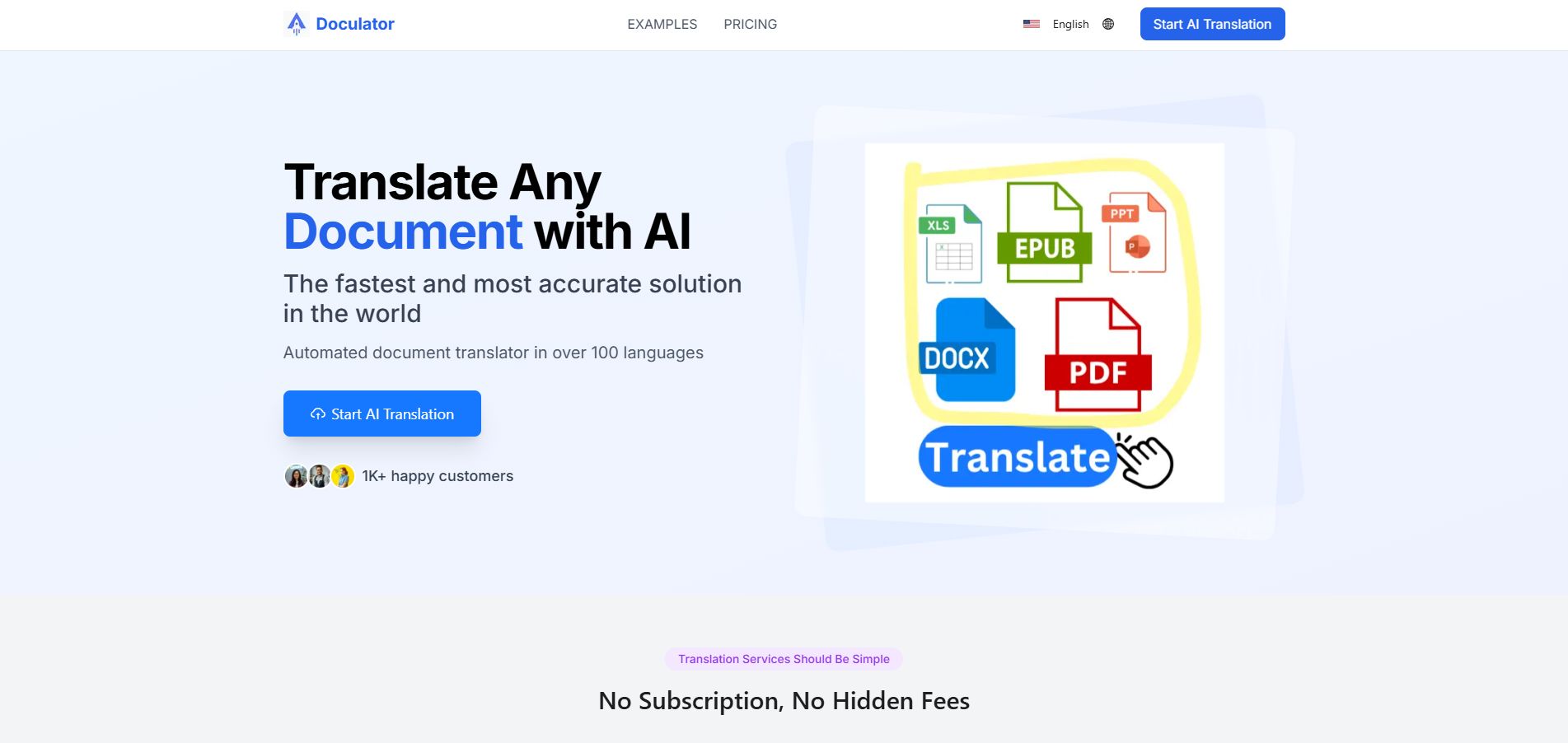 Doculator: Offers online AI translation across all | AlternativeTo