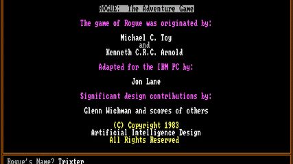 Rogue: 1980 computer role-playing game | AlternativeTo