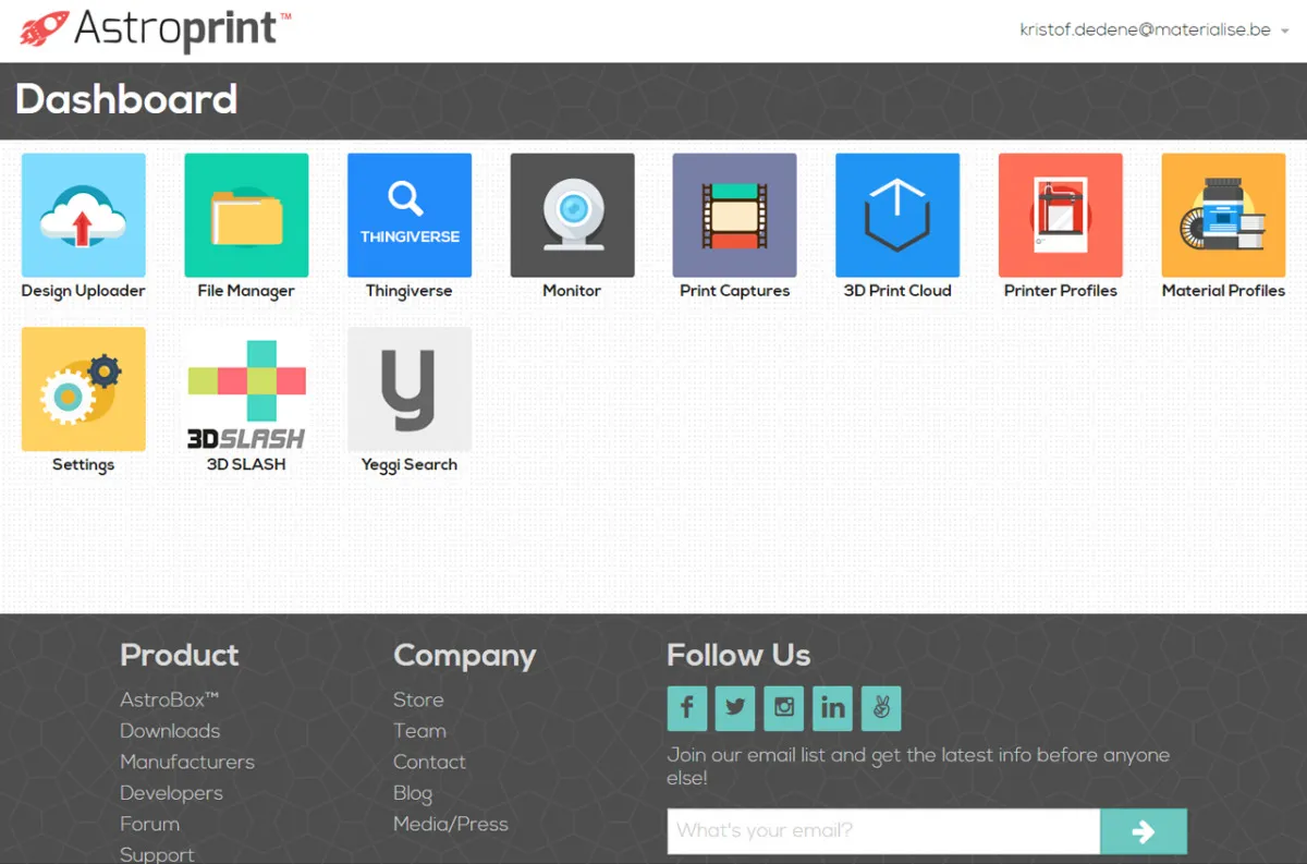 AstroPrint: Slice, Store, and Print your 3D files from any web enabled ...