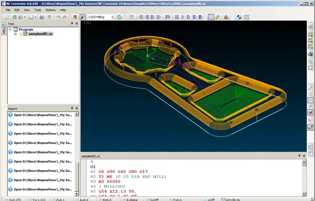 NC-Corrector: Freeware G-Code editor. Simple G-code editor, backplotter ...