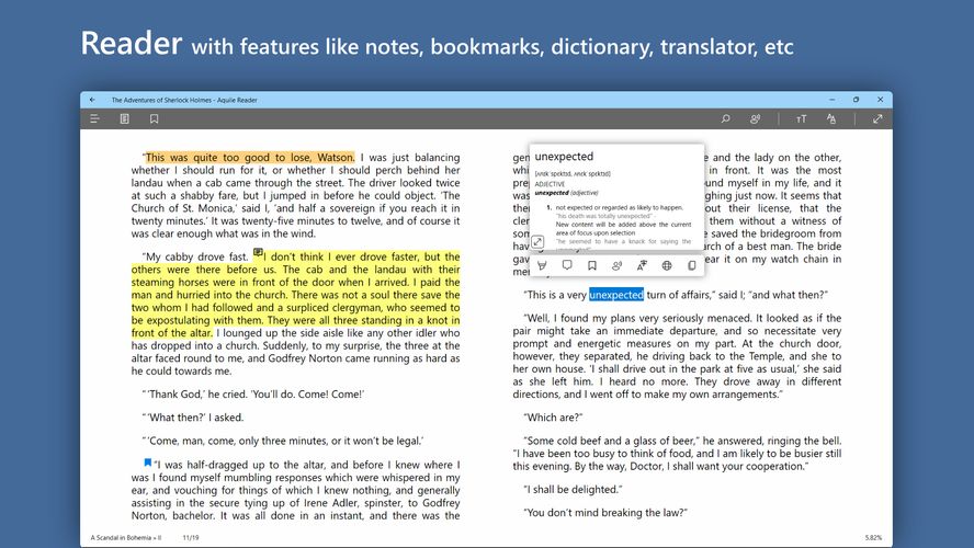 Aquile Reader: Modern eBook Reader app for Windows with powerful ...