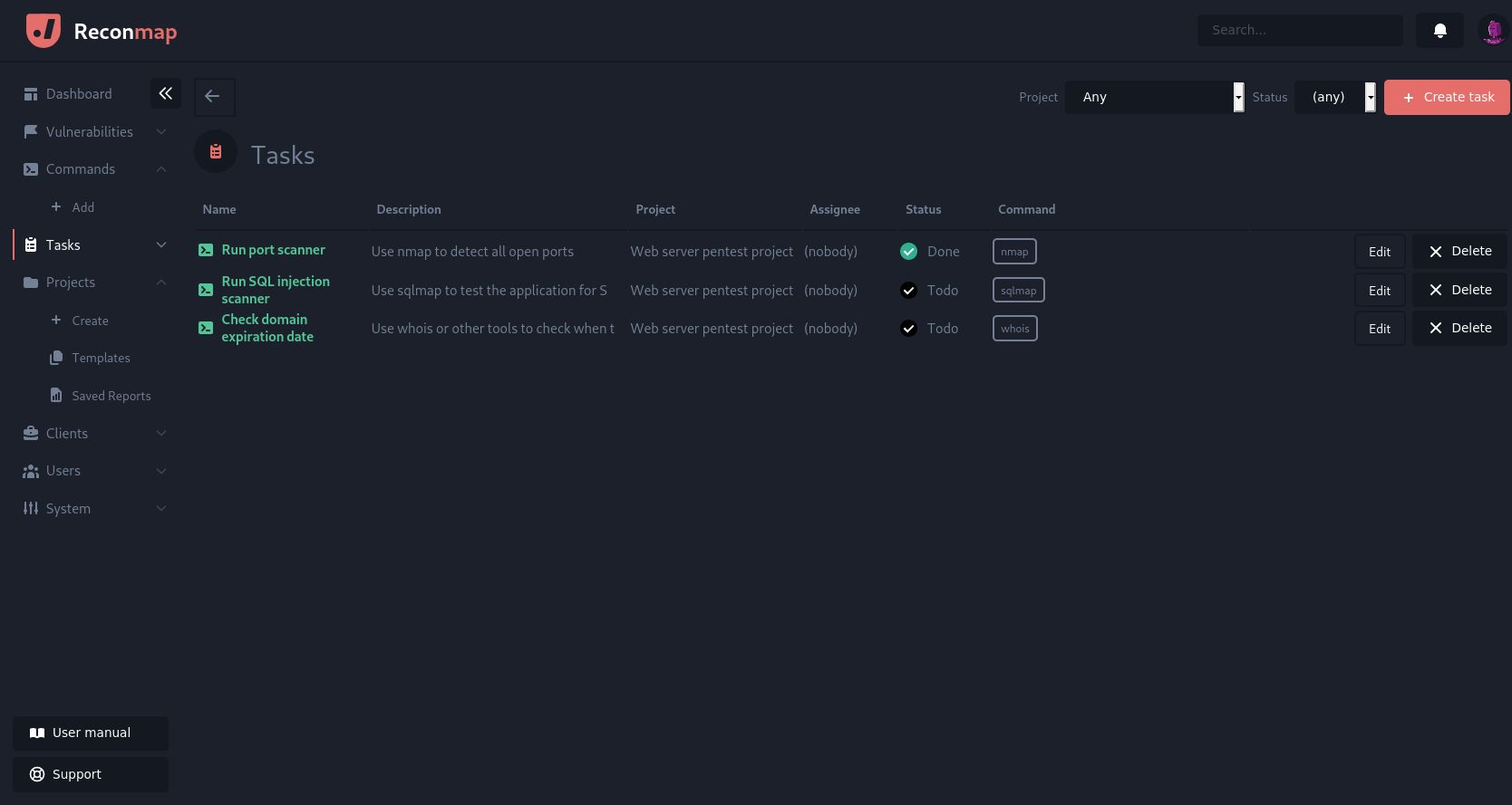 Reconmap: Open-source platform for InfoSec teams to run and manage security and | AlternativeTo