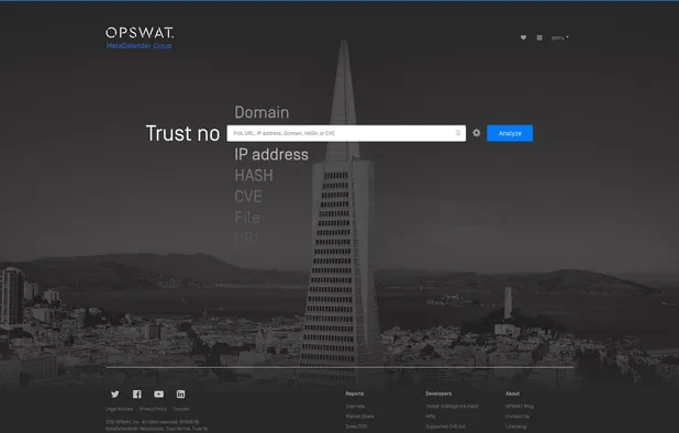 MetaDefender: Cloud-Based Private File Multi-Scanning and Threat ...