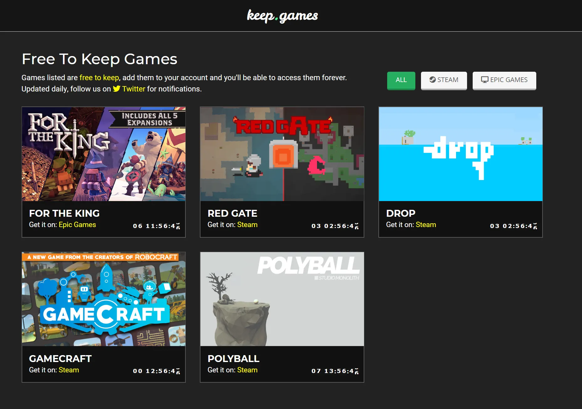 Keep.games Alternatives and Similar Sites & Apps | AlternativeTo