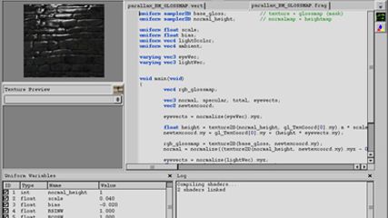 OpenGL Shader Designer: Shader development IDE created for writing GLSL vertex and fragment ...