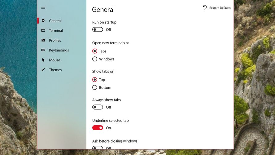 Fluent Terminal: Terminal emulator based on UWP and web technologies ...