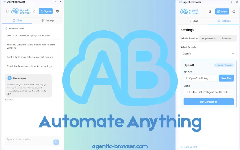 Agentic Browser: Lets AI control your browser using GPT-4o, Claude, Gemini, and more ...