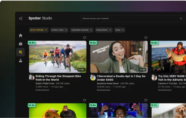 Spotter Studio: Helps YouTube Creators create more winning videos through an integrated suite ...