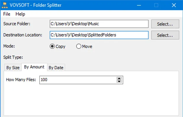 Folder Splitter: Splits folders into many smaller folders | AlternativeTo