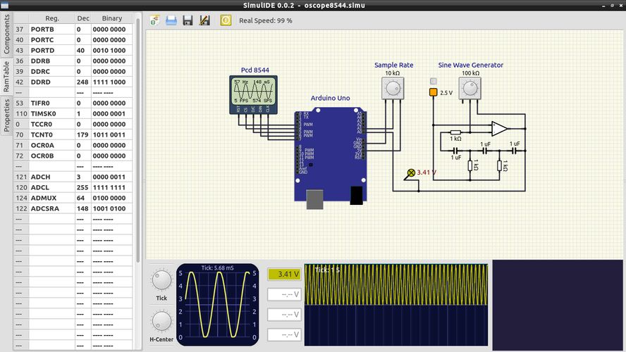 SimulIDE: Real Time Electronic Circuit Simulator. Include PIC, AVR and Arduino simulation ...