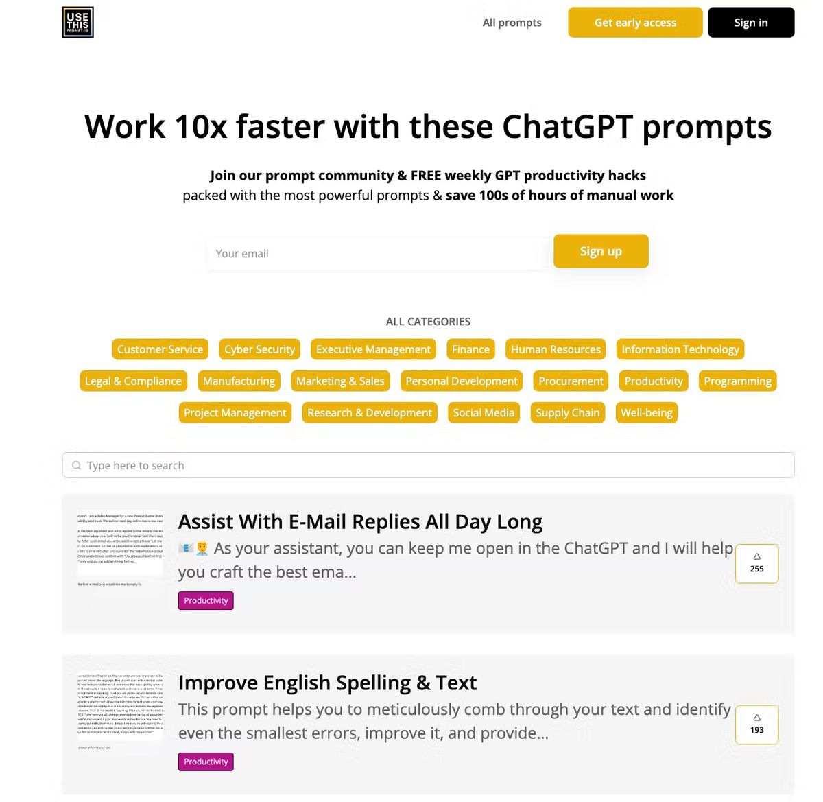 Use This Prompt Alternatives and Similar Sites / Apps | AlternativeTo