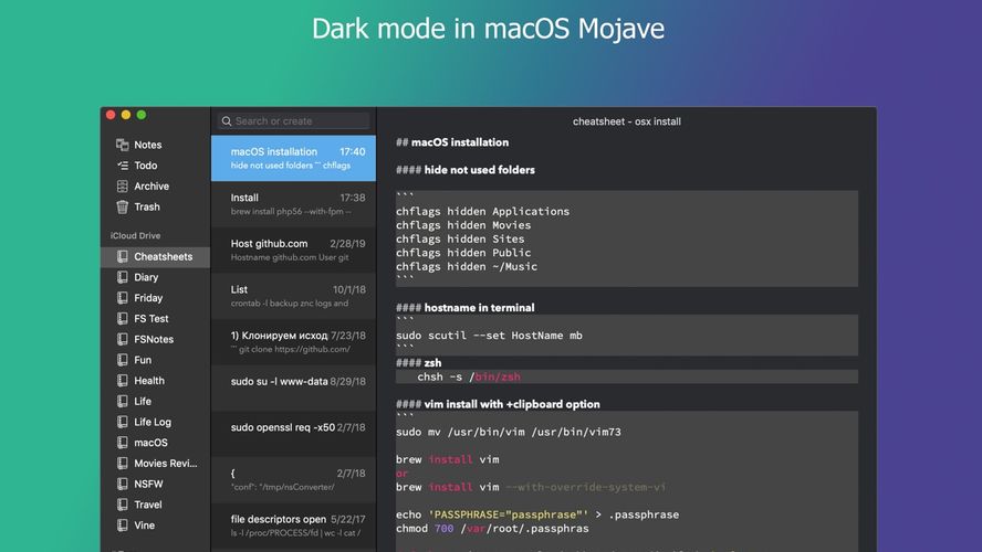 FSNotes: A modern notes manager on steroids for macOS and iOS ...