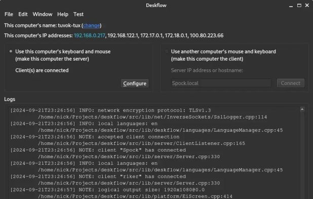 Deskflow: A free and open-source keyboard and mouse sharing app to control nearby | AlternativeTo