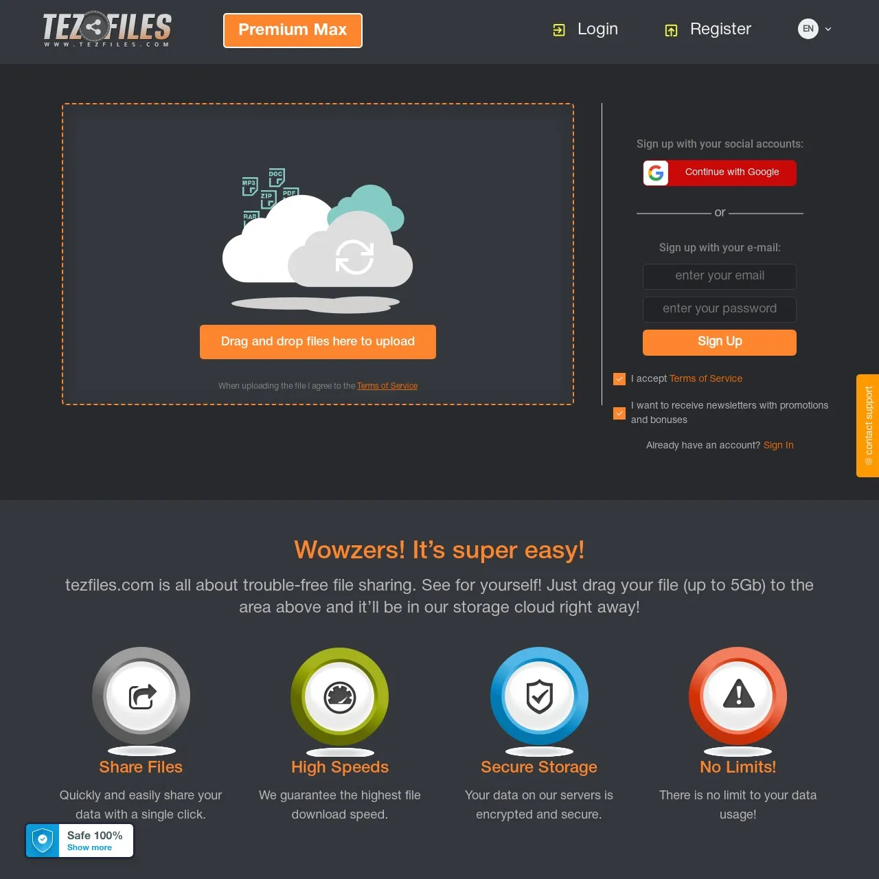 TezFiles: Ll about trouble-free file sharing. See for yourself ...