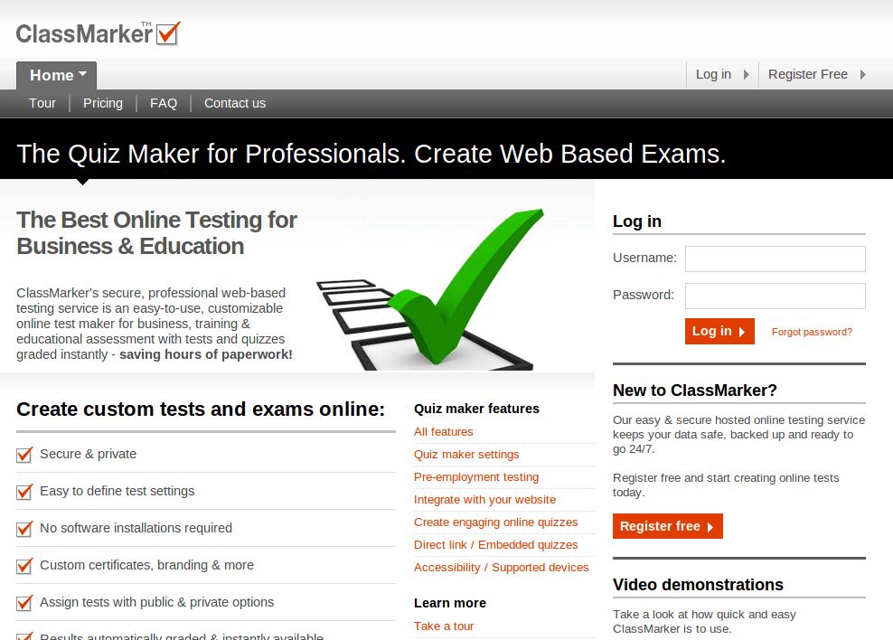 ClassMarker: The ClassMarker online testing website, is a | AlternativeTo
