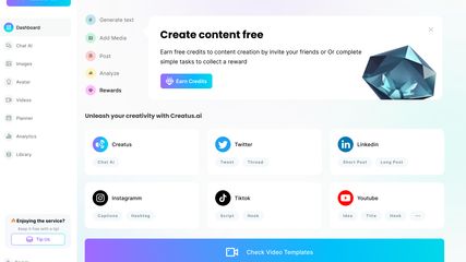 Creatus: AI-powered cameraless text-to-video app that turns text into eye-catching short ...