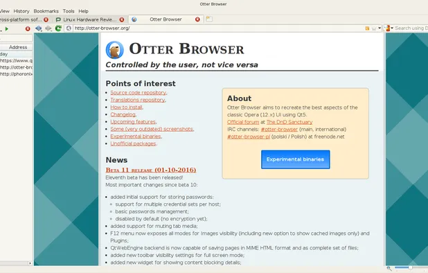 Otter Browser: Web browser controlled by the user, not | AlternativeTo