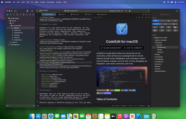 CodeEdit: App for macOS – Elevate your code editing experience. Open source, free forever ...