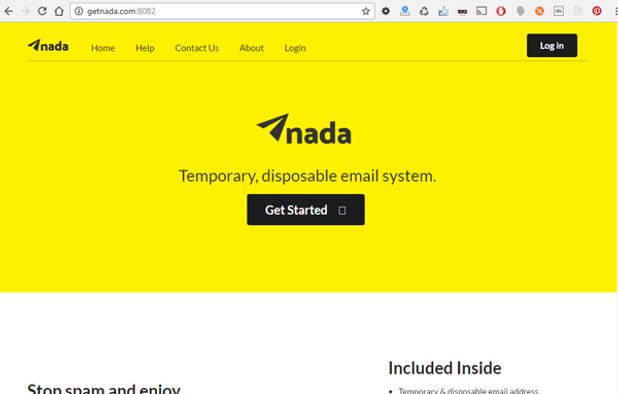 nada: Temporary email - supports mobile and attachments | AlternativeTo
