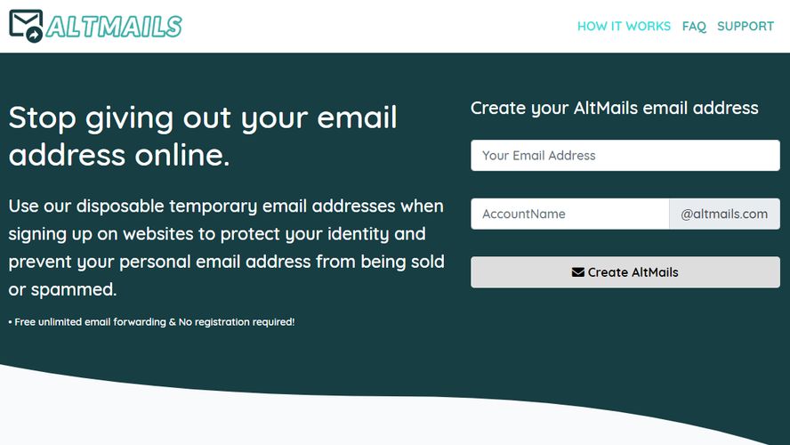 AltMails: Disposable temporary email addresses that you can use when signing up on | AlternativeTo