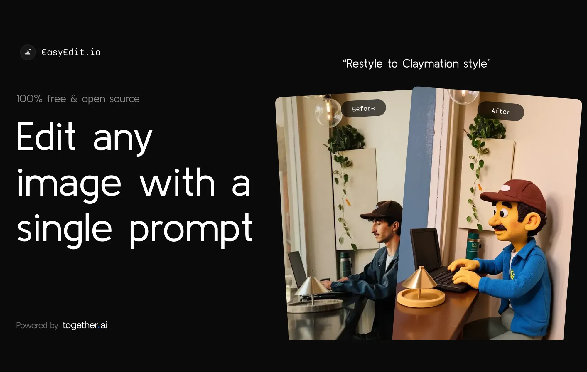 EasyEdit: The easiest way to edit images in one prompt. 100% free and open source | AlternativeTo