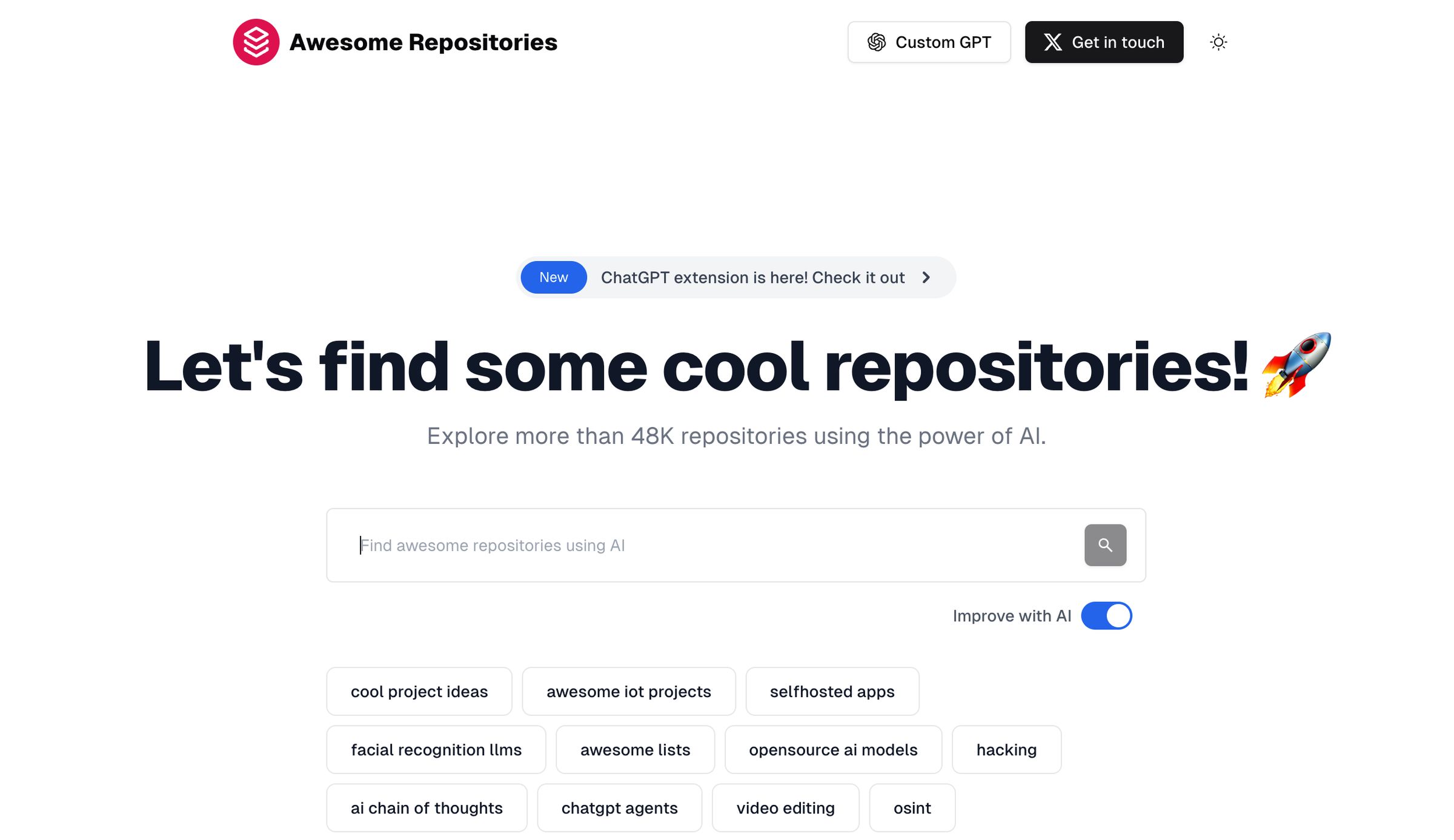 Awesome Repositories 🚀 Alternatives and Similar Sites & Apps ...